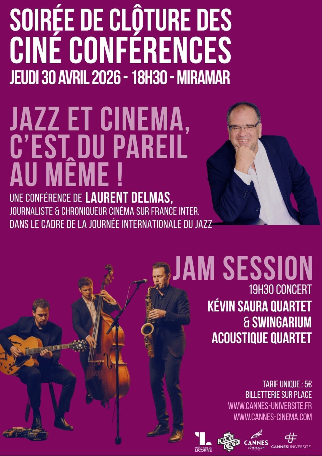 Conférence - Jazz et cinéma, c'est du pareil au même - 30-04-2026 ...